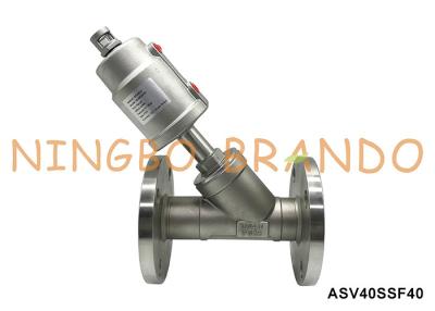 Chine DN40 PN16 Port de la bride soupape de siège pneumatique à angle simple ou double action à vendre