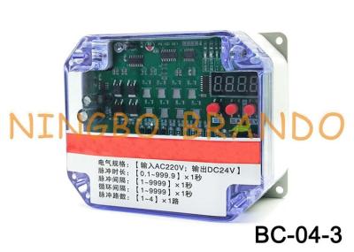 China 4 Lines 220VAC Input 24VDC Output Pulse Valve Controller For Dust Collector for sale