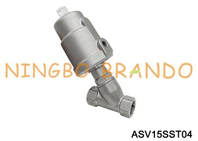 China 1/2'' Pneumatic Angle Seat Valve 2 Way 2 Position DN15 PN16 Thread for sale