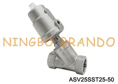 China G 1 inch NC Pneumatic Angle Seat Valve Stainless Steel Threaded DN25 for sale