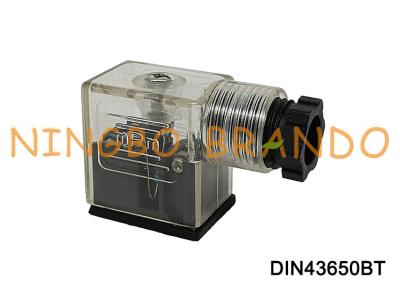 China DIN43650B Solenoid Valve Coil Connector 11mm Transparent DIN 43650 Type B for sale