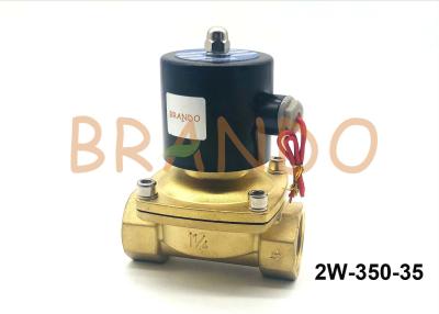 China Water Pneumatic Solenoid Valve AC 220V 1.25 Inch Thread Connection 2W-350-35 for sale