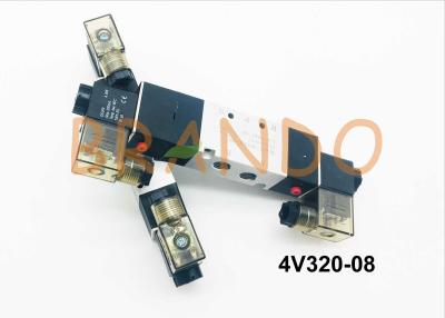 Китай 1/4" 5/2 клапанов 4В320-08 ДК12В ДК24В АК110В АК220В АК380В цилиндра пути пневматических продается