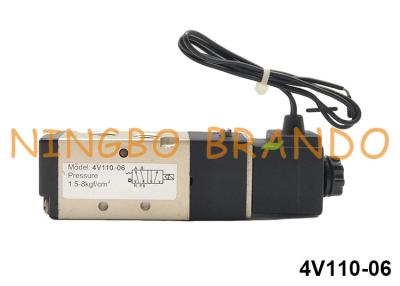 Китай Тип 5/2 путь AirTAC 1/8" клапан 24VDC 220VAC 4V110-06 одиночного соленоида пневматический продается