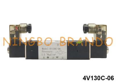 China Tipo 5/3 maneira BSPT 1/8" de AirTAC válvula de solenoide pneumática 24VDC 220VAC 4V130C-06 à venda