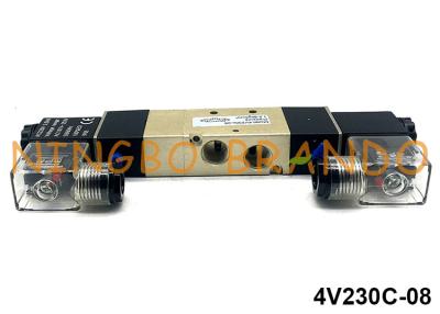 China 5 Way 3 Position 1/4'' AirTAC Type Solenoid Valve for Pneumatic Actuator 4V230C-08 for sale