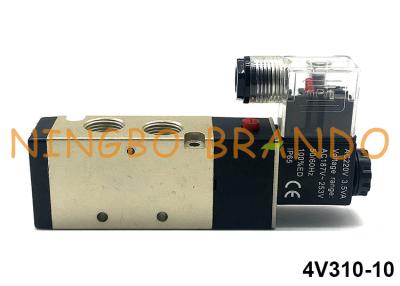 China 3/8" válvula pneumática 24VDC 220VAC do único solenoide do controle direcional do ar da maneira 4V310-10 do NPT 5/2 à venda
