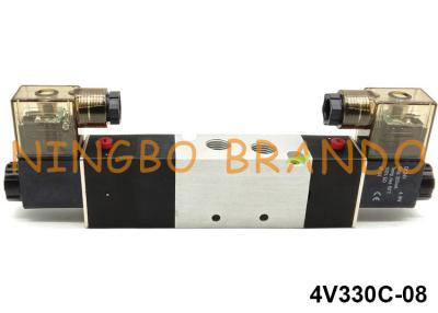 China 4V330C-08 Airtac Type Pneumatic Solenoid Valve 1/4'' 5/3 Way 24VDC à venda