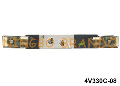 China Tipo manera electromagnética neumática 24VDC de la válvula 1/4" 5/3 de 4V330C-08 Airtac en venta