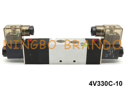 China 3/8" 5/3 de tipo pneumático 24V 12V da válvula de solenoide 4V330C-10 da maneira Airtac à venda