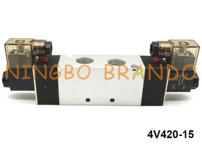 Китай 5 тип 4V420-15 12V 24V Airtac клапана соленоида положения пути 2 пневматический продается