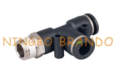 China 1/4'' 8mm Quick Connect Male Run Tee Pneumatic Hose Fittings for sale