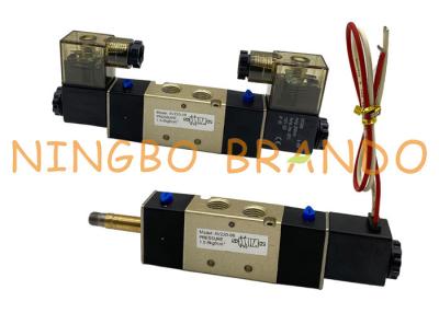 China série 1/4" de 4V220-08 4V200 válvula de solenoide pneumática da bobina dobro à venda