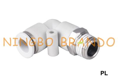 China PL Male Elbow Push On Pneumatic Quick Fittings 1/8'' 1/4'' 3/8'' 1/2'' for sale