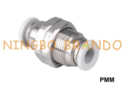China PMM Bulkhead Union Pneumatic Quick Fittings 1/8'' 1/4'' 3/8'' 1/2'' for sale