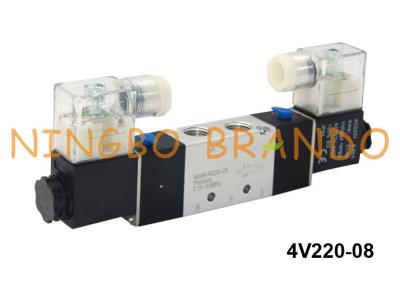 Китай Тип 5/2 DC Airtac клапана соленоида 4V220-08-B пути пневматический 24V продается