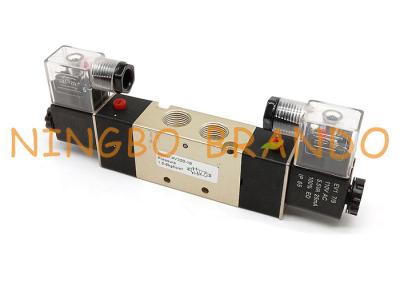 Китай 4V320-10 3/8" клапан соленоида двойного пилота пути катушки 5/2 пневматический продается