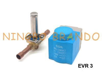 China Solenoid Valve In Refrigeration System Danfoss Type EVR 3 NC 3/8'' for sale