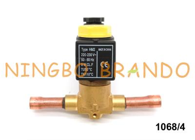 China Castel Type 1068/4 1/2'' Solder Solenoid Valve Refrigeration 220VAC for sale