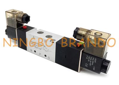 Китай 4V330C-08 1/4" клапан управления воздушным движением двойного пути соленоида 5/3 пневматический продается