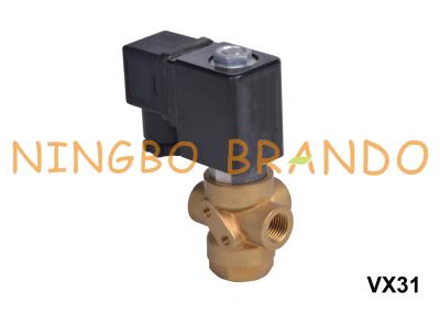 China VX31 SMC Type 3 Way NC Brass Solenoid Valve 1/8'' 1/4'' 24V 220V for sale