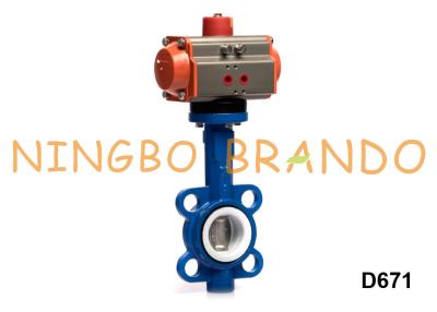 Китай Клапан-бабочка вафли литого железа 2 дюймов с пневматическим приводом продается