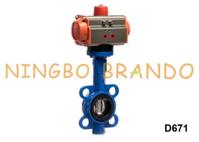 Китай Клапан-бабочка вафли тела литого железа пневматическая сработанная 2 дюйма продается