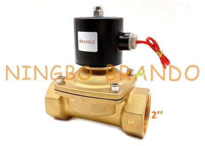 China UW-50 2W500-50 2'' 2/2 Way NC Semi Diaphragm Brass Solenoid Valve for sale