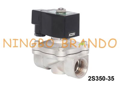 China 1 1/4'' 2 Way NC Water Solenoid Valve Stainless Steel 24 Volt 220 Volt for sale