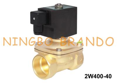 China 1 1/2'' 2 Way Electric Brass Solenoid Valve Water 24V DC 220V AC for sale