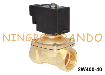 China 1.5 Inch 2 Way NC Brass Water Solenoid Valve 24VDC 220VAC for sale