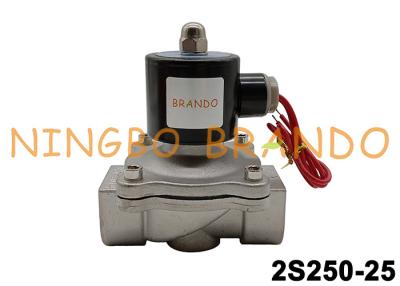 China 2S250-25 2/2 Way NC Stainless Steel Solenoid Valve 1'' Thread for sale
