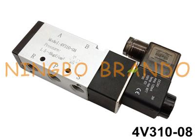 Китай Катушка клапана соленоида 4V310-08 пути управления воздушным движением 5/2 пневматическая одиночная продается