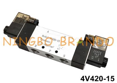Китай клапан воздуха 1/2 соленоида двойника 4V420-15 пневматический» BSPT 220 вольт продается