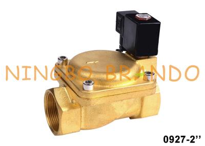 China 0927700 2'' NC Pilot Acting Air Compressor Brass Solenoid Valve for sale