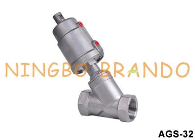 China Y Type Pneumatic Threaded Angle Seat Valve 1-1/4'' DN32 SS304 for sale