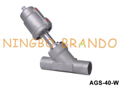Chine 1-1/2 » DN40 soudant le type pneumatique de la valve Y de Seat de l'angle SS304 à vendre
