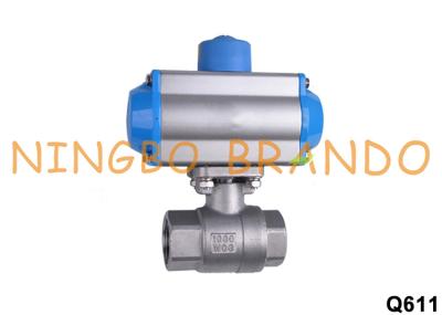 Chine Acier inoxydable de robinet à tournant sphérique d'actionneur pneumatique de port de fil de 2 manières à vendre