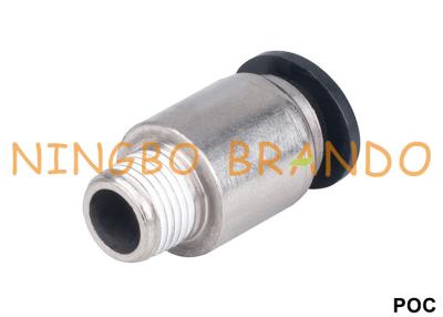 China POC Series Round Male Straight Pneumatic One Touch Fittings for sale