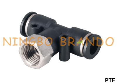 China PTF Series Quick Connect Pneumatic Hose Fittings Female Branch Tee for sale