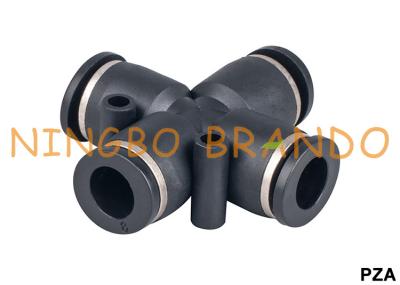 China PZA Union Cross Pneumatic Hose Fittings Push To Quick Connect for sale
