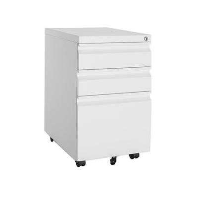 Cina un gabinetto mobile bianco di 3 cassetti con il gabinetto di stoccaggio del metallo della serratura in vendita