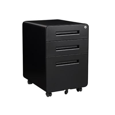 Cina Aspetto di Minimalistic con il meccanismo di Anti-inclinazione e di progettazione d'angolo rotonda, ampio casellario verticale d'acciaio mobile 3-Drawer in vendita