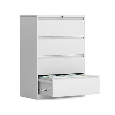 China Sleek and Understated Design with Clean-Lined Rectangular Silhouette, 4 Drawer Folded Lateral File Metal Cabinet for sale