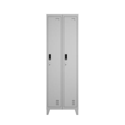 China 2021 modern two doors metal locker clothes wardrobe  gym school use for sale