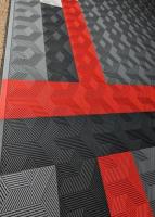 China 3D Pattern Interlocking Garage Floor Tiles 620g 15.75x15.75in Heavy Duty PP for sale