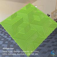Quality Green Interlocking Garage Floor Tiles Stain Resistant Garage Flooring Squares for sale
