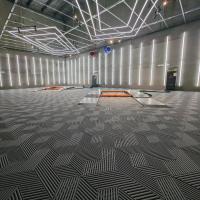 China PP Garage Floor Tiles 15.75x15.75 Inch Interlocking 2500lbs Capacity Black for sale
