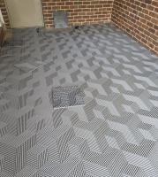 China PP Garage Floor Tiles 15.75x15.75 Inch Interlocking 2500lbs Capacity Black for sale