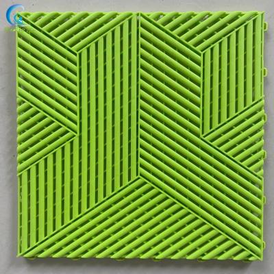 中国 オイル 抵抗 型 組み込み 可能な ガレージ の 床 タイル 設置 と 清掃 の 容易 な 方法 販売のため